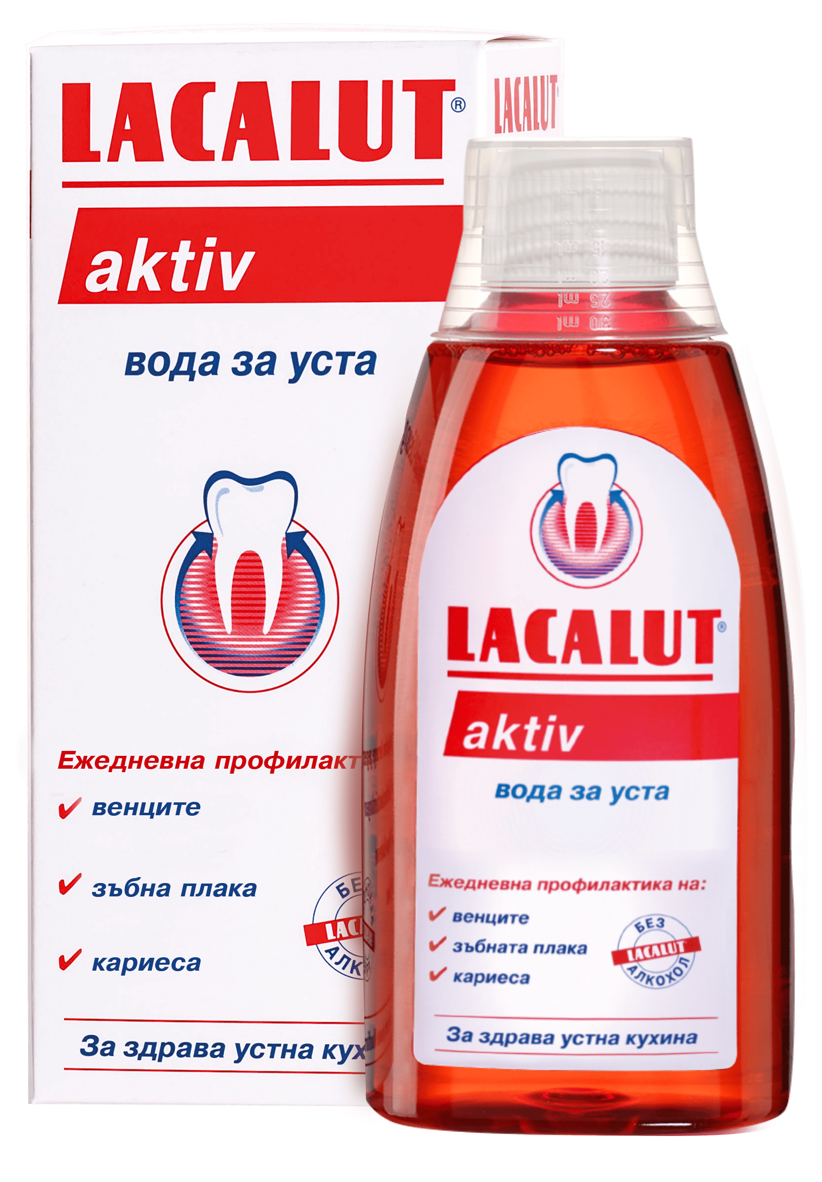 ЛАКАЛУТ АКТИВ вода за уста с/у плака 300 мл | Аптека Феникс
