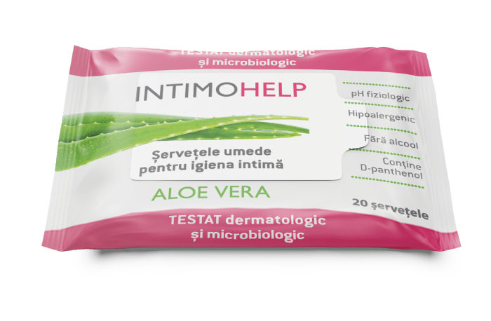 ИНТИМО ХЕЛП мокри кърпички с алое x 20 бр | Аптека Феникс