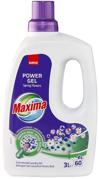 САНО MAXIMA POWER GEL SPRING FLOWERS гел за пране /60 пранета/ 3л ...