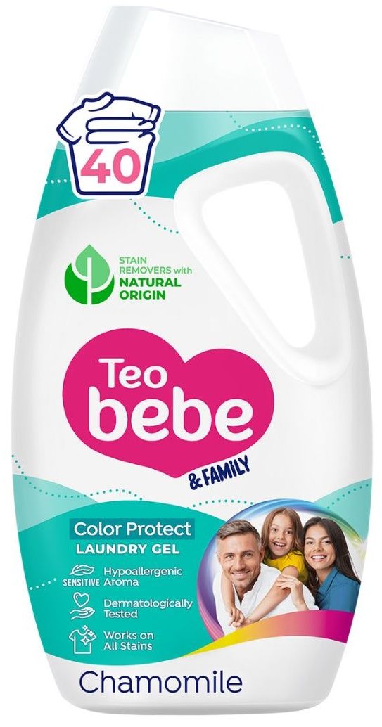ТЕО БЕБЕ FAMILY CHAMOMILE гел за пране за цветни дрехи на цялото ...