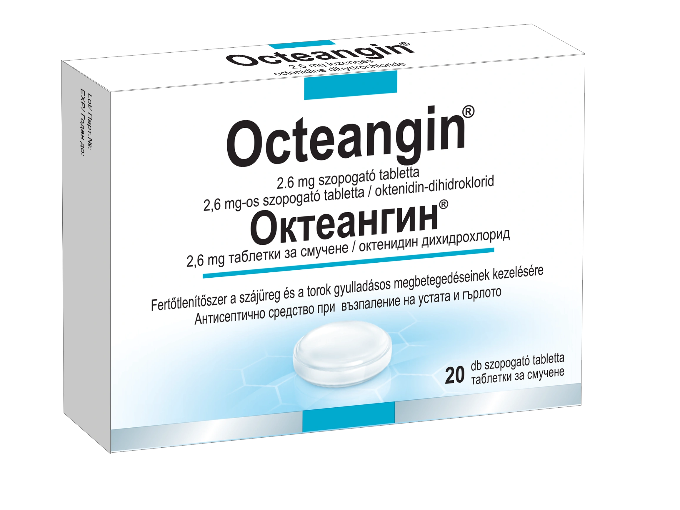 ОКТЕАНГИН 2,6 мг табл за смучене x 20 бр | Аптека Феникс