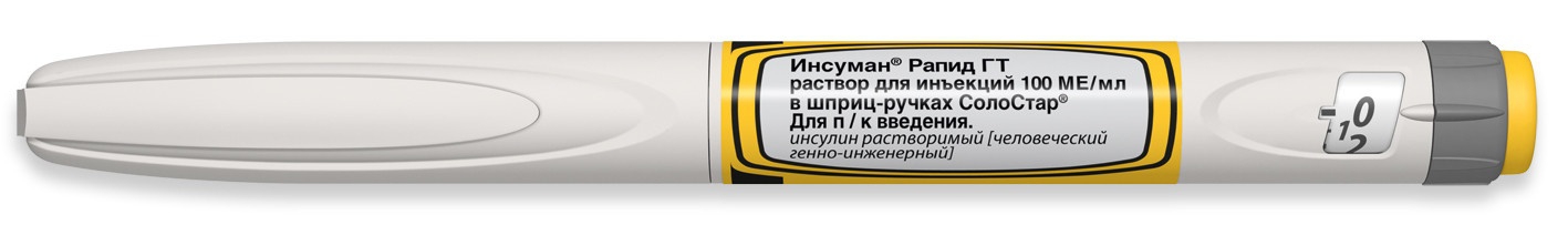 ᐉ ИНСУМАН Rapid OptiPen 100 IU/мл 3 мл + игла х 5 бр | Аптека Феникс