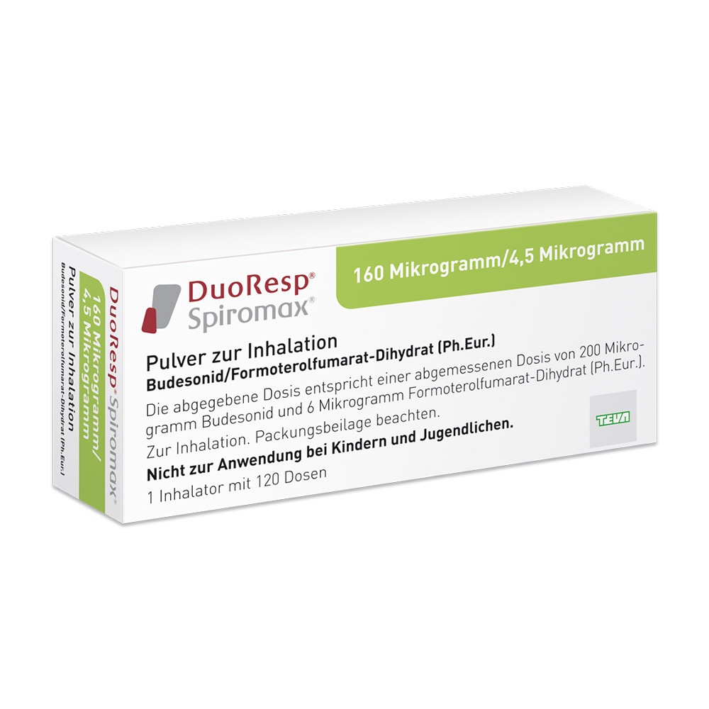 ДУОРЕСП СПИРОМАКС прах за инхалация 160 мкг/4.5 мкг 120 дози | Аптека ...