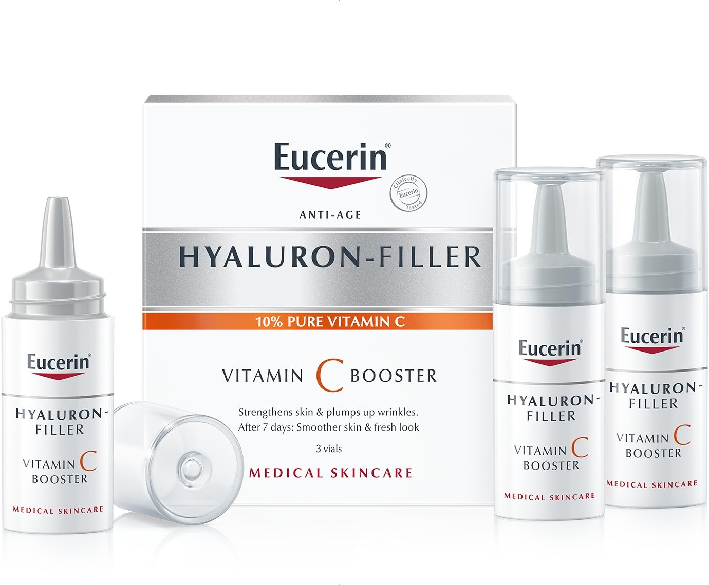 EUCERIN HYALURON-FILLER + 3x EFFECT Vitamin C Booster подмладяващ бустер серум за лице с витамин ...
